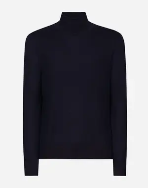 Dolce & Gabbana Cashmere And Silk Turtleneck Sweater - Blue
