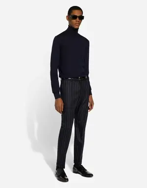 Dolce & Gabbana Cashmere And Silk Turtleneck Sweater - Blue