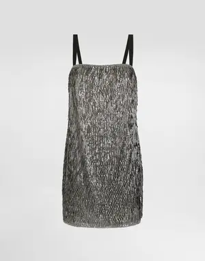 Strappy Sequin Cocktail Dress
