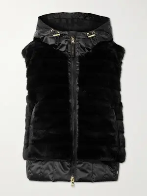 Bogner Yumi Hooded Quilted Down Ski Vest - Black