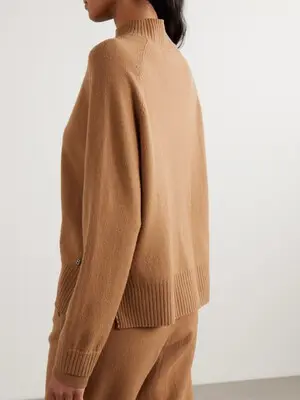 Bogner Lysanne Layered Wool Turtleneck Sweater - Brown