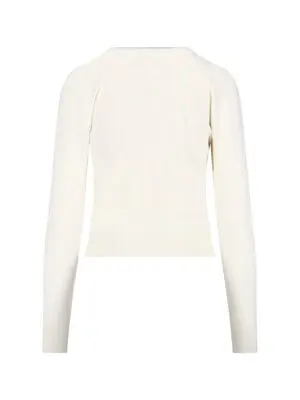 Patou Merino Wool Blend Sweater - White
