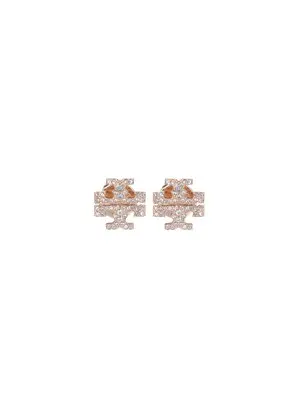 Tory Burch Kira Rhinestone Stud Earrings - Gold