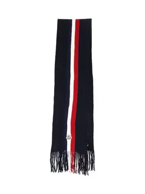 Moncler Virgin Wool Scarf - Blue