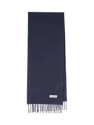 JIL SANDER Virgin Wool Scarf - Blue