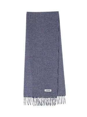 JIL SANDER Virgin Wool Scarf - Blue