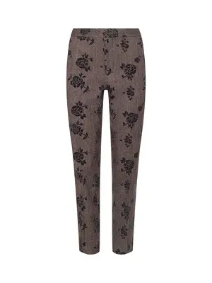L'Agence Rebel Flocked Herringbone Trousers