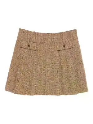 Anna Sui Herringbone Mini Skirt