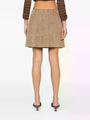 Anna Sui Herringbone Mini Skirt