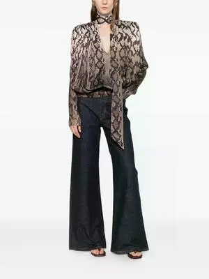 Stella McCartney Tie Snake Print Top