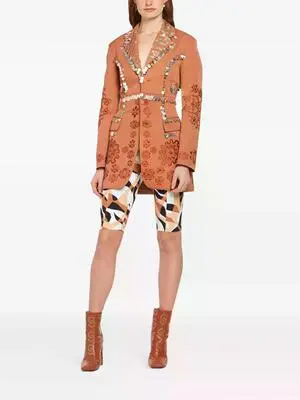 Roberto Cavalli Sequin-embellished Fitted Jacket