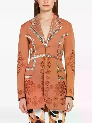 Roberto Cavalli Sequin-embellished Fitted Jacket