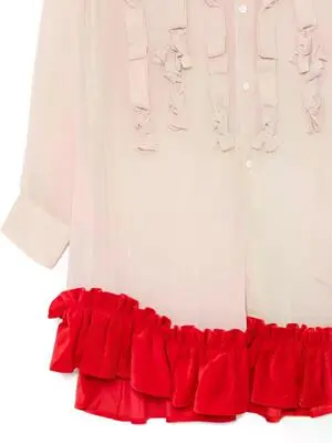 Comme Des Garçons Raffled Long-sleeves Blouses
