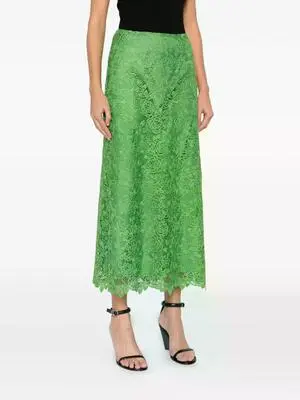 Anna Sui Floral Lace Skirt