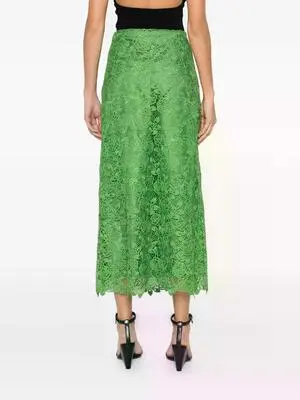Anna Sui Floral Lace Skirt