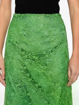 Anna Sui Floral Lace Skirt
