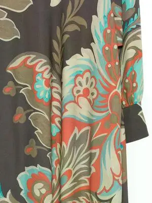 Etro Floral Print Dress - Brown