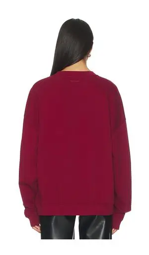 ANINE BING Miles Chenille Sweatshirt - Cabernet