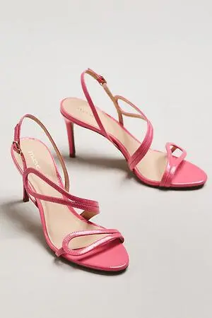 Maeve Loopy Ankle Wrap Heels - Pink