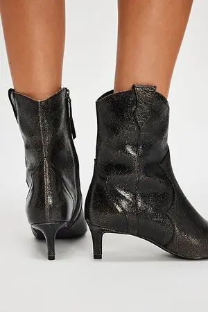 Seychelles Liora Kitten Heel Suede Ankle Boots - Black Leather