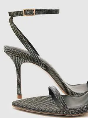 REISS Charlotte Metallic Stiletto Sandals - Bronze