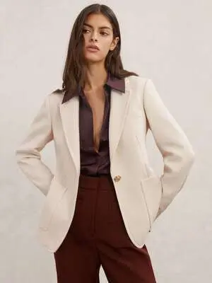 REISS Wool-blend Single-breasted Blazer