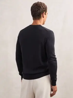REISS Earl Merino Wool V-neck Jumper