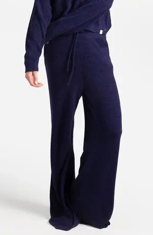 SUNDAY CITIZEN Wide Leg Knit Pants - Maritime Blue