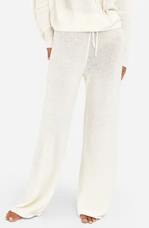 SUNDAY CITIZEN Wide Leg Knit Pants - Off White