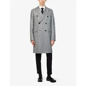 Paul Smith Speckled Double-breasted Wool Overcoat