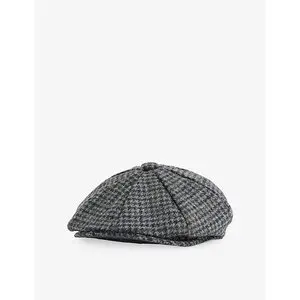 DENTS Blagdon Checked Wool Cap - Graphite