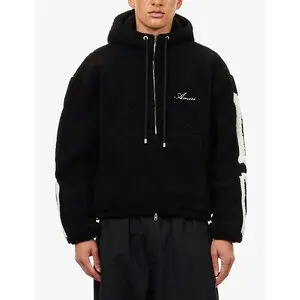Amiri Logo-embroidered Fleece Hoody - Black