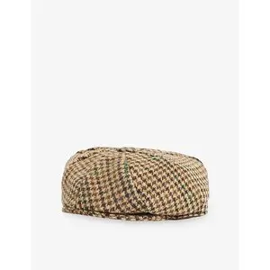 DENTS Blagdon Checked Wool Cap - Brown