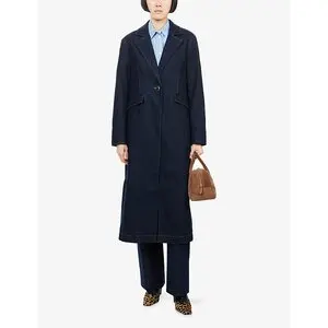 Paige Symone Notch-lapels Denim Coat