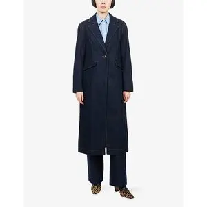 Paige Symone Notch-lapels Denim Coat