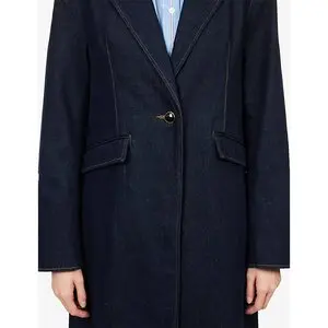 Paige Symone Notch-lapels Denim Coat