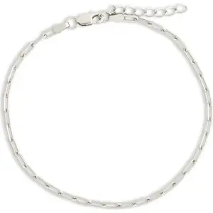 Sterling Forever Paper Clip Chain Bracelet - Silver
