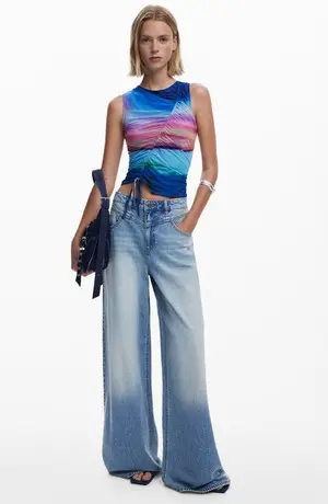 Desigual Shadow Pocket Wide-leg Jeans