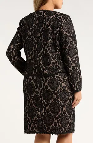 TAHARI ASL Bonded Lace Jacket