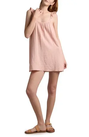 SUNDAY CITIZEN Cotton Muslin Chemise - Peach Powder