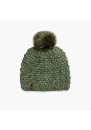 Turtle Fur Snowfall Pom Slouch Beanie Tree Top
