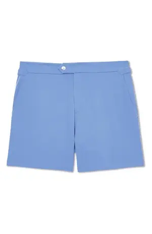 REISS Sun Flat Front Swim Trunks - French Blue