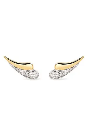 ANA LUISA Lowen Stud Earrings - Gold/clear