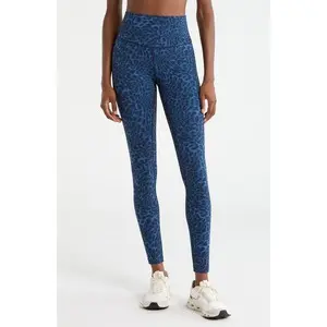 MPG Print Sculpt Leggings - Navy Blazer Leopard