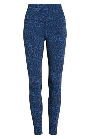 MPG Print Sculpt Leggings - Navy Blazer Leopard
