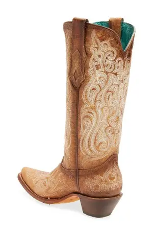 CORRAL Cracked Leather Knee High Western Boot