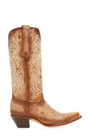 CORRAL Cracked Leather Knee High Western Boot