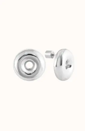 JOIANA JEWELRY Donut Earrings - White Silver