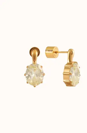 JOIANA JEWELRY Romy Zirconia Stud Drop Earrings - Lemon /gold