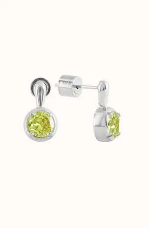 JOIANA JEWELRY Stud Earrings - Lime/white Silver